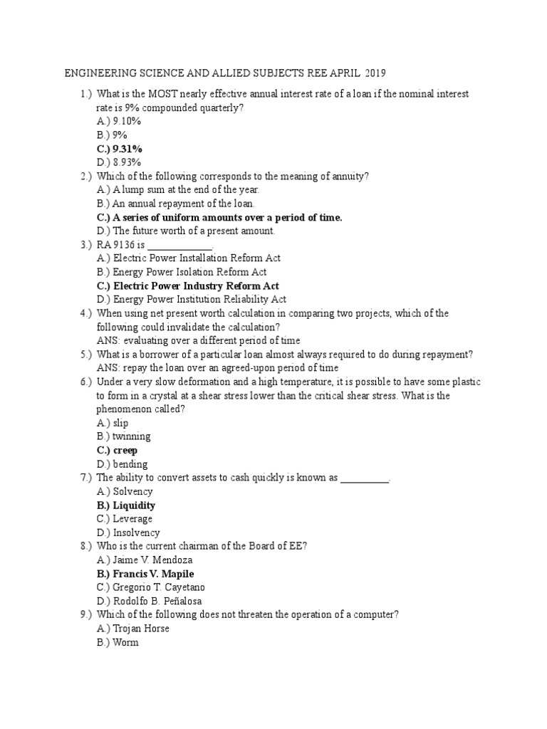 2019 04 Esas | PDF | Interest | Force