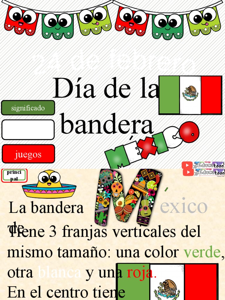 Interactivo Dia de La Bandera Educatoon | PDF | Símbolos nacionales ...