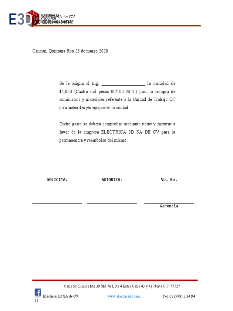 Carta de Asignacion de Caja Chica | PDF Carta de Asignacion de Caja Chica | PDF