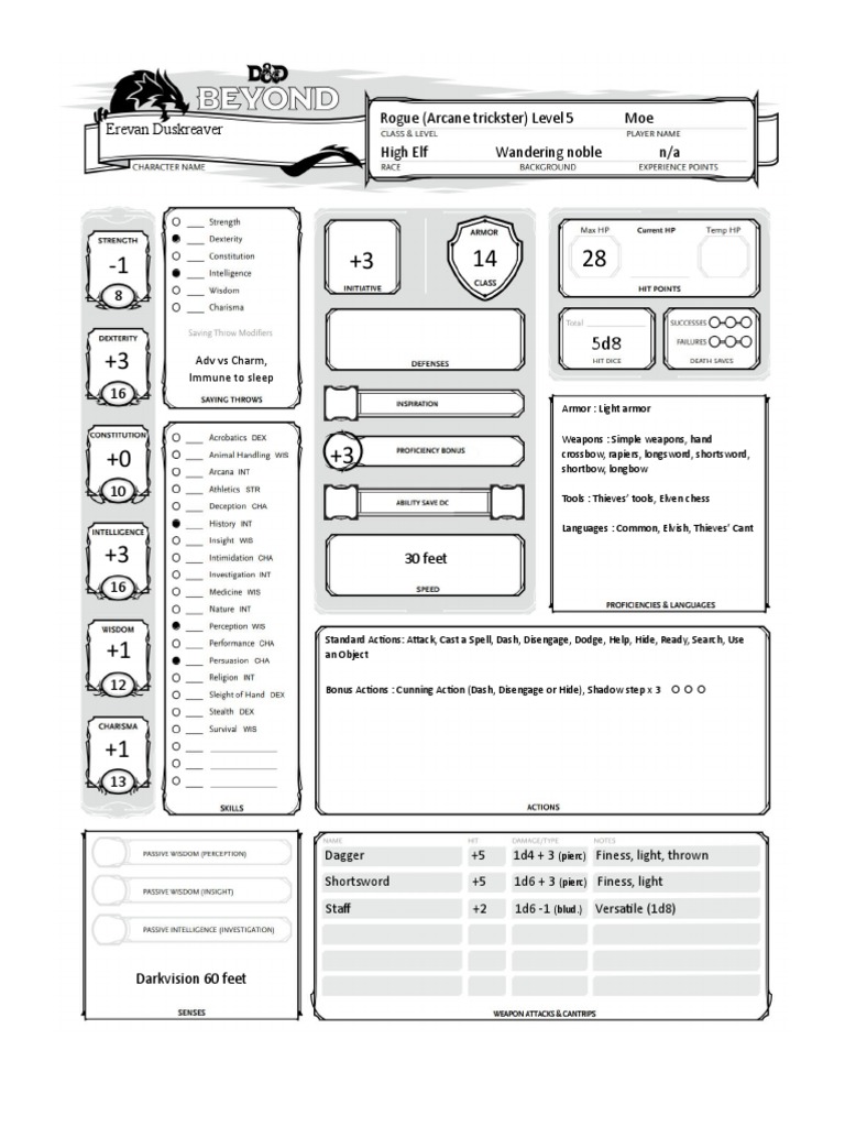 DnD_Sheet_Moe | PDF