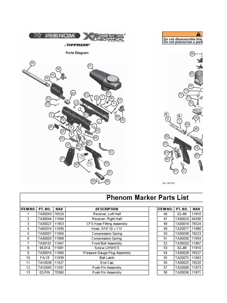 Tippmann Markers Parts List July 22 | PDF