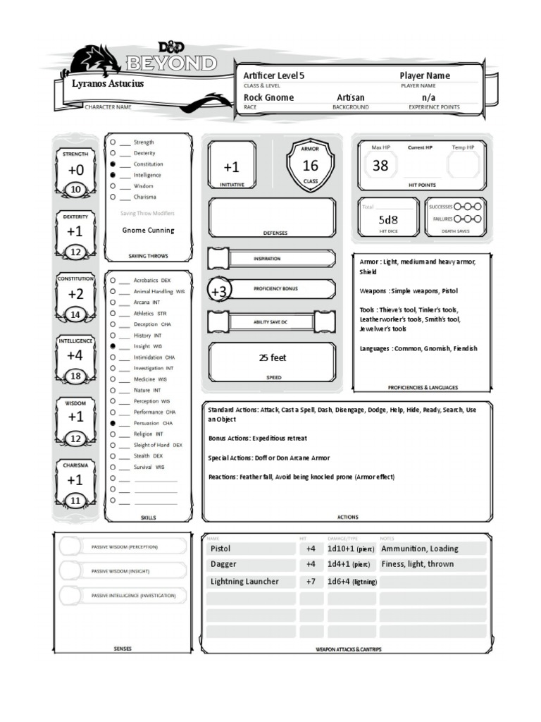 DND Sheet Steph | PDF