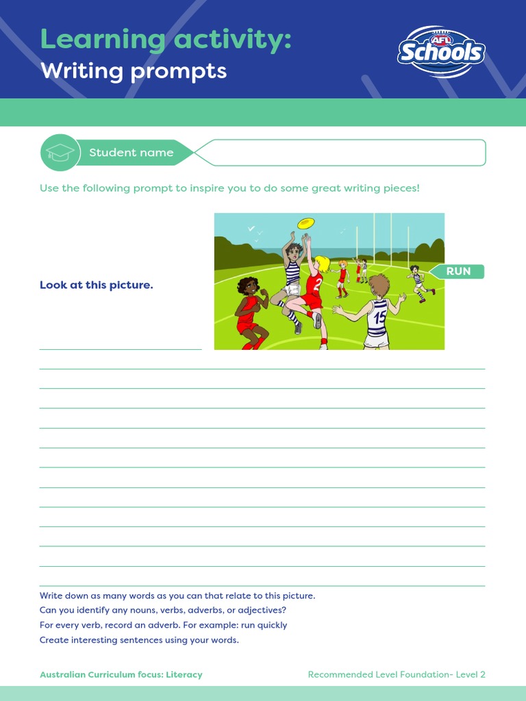 afl-activity-2_writing-prompts_levels-f-2_topic-brainstorm | PDF