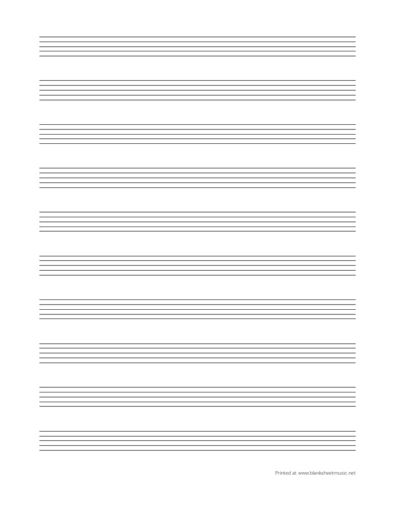 Free Printable Staff Paper at Blank Sheet Music | PDF