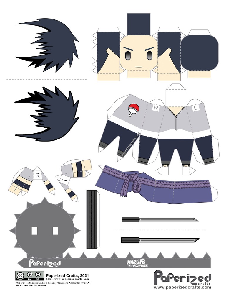 Naruto - Shippuden - Sasuke Uchiha Paperized | PDF