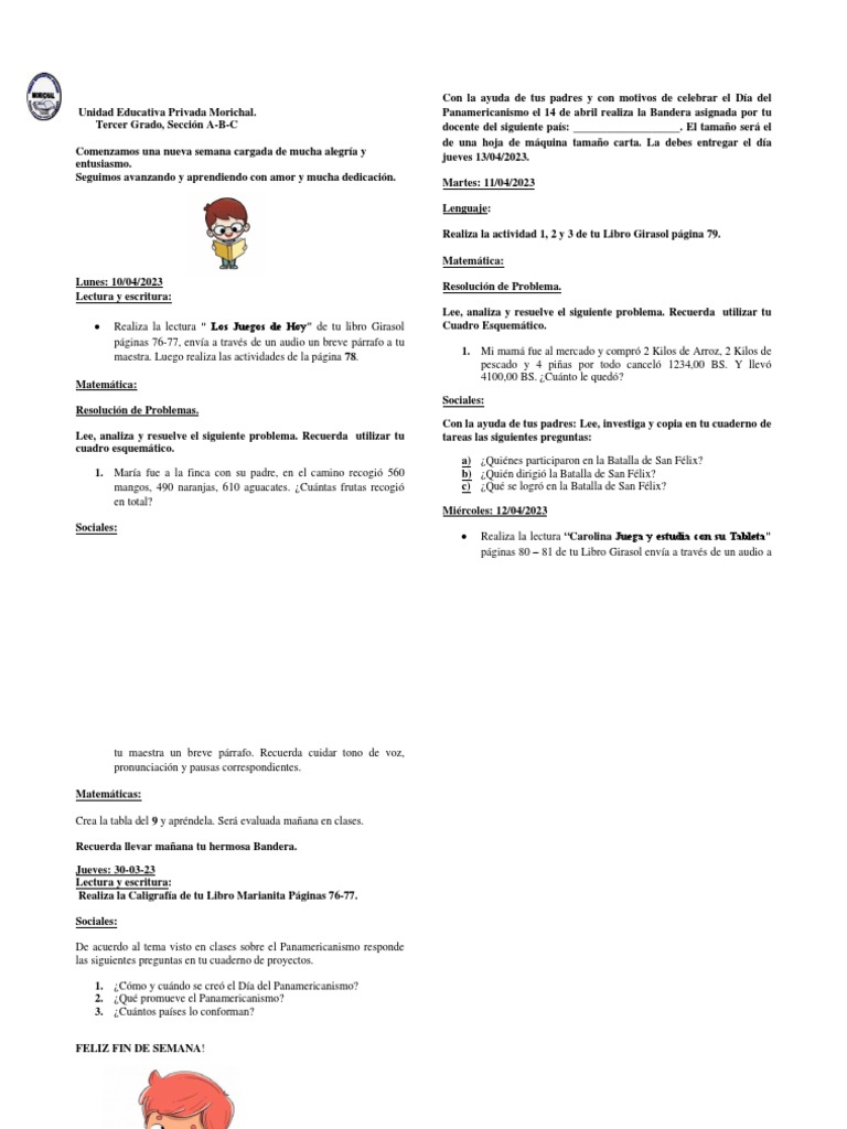 Tarea 3ero A ABC | PDF