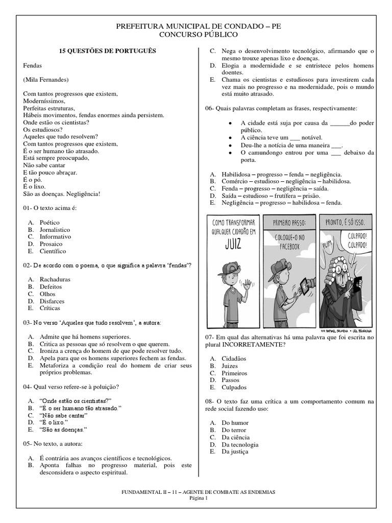 prova_21_4_11 | PDF | Science | Epidemiologia
