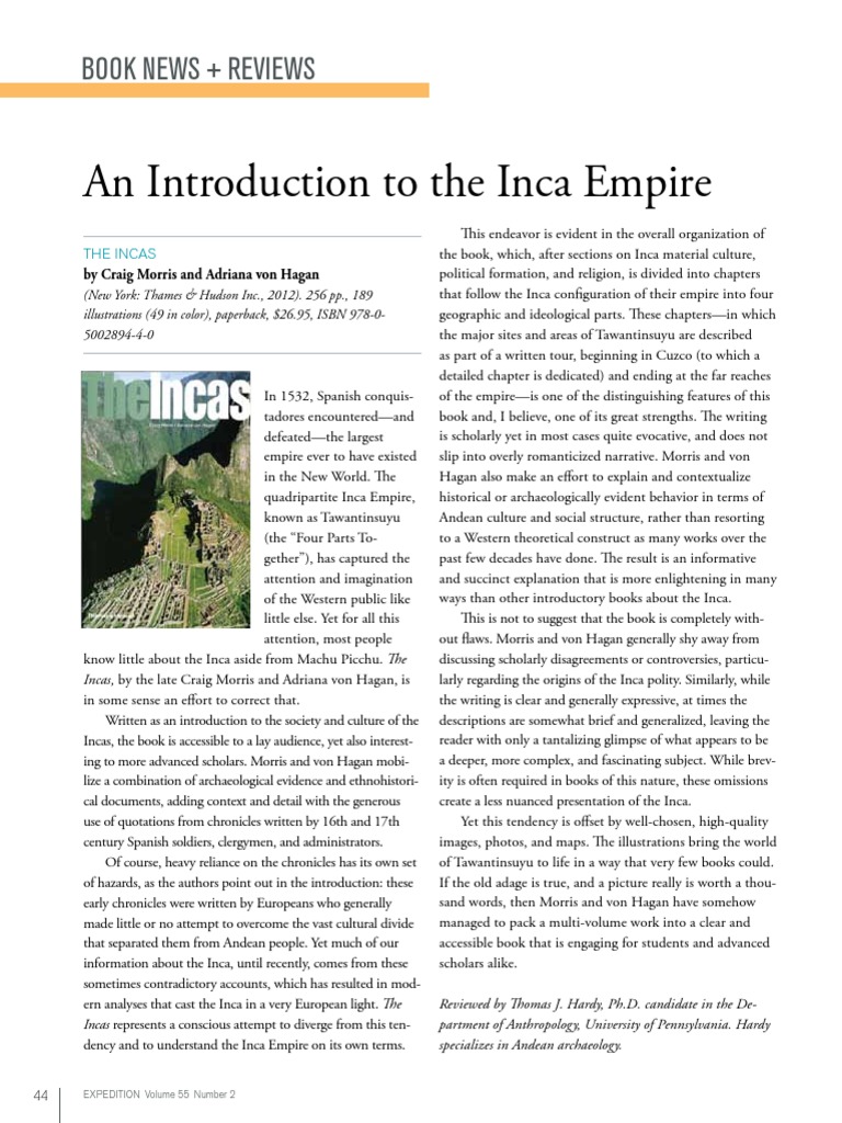 The Incas by Craig Morris and Adriana Von Hagan | PDF | Inca Empire