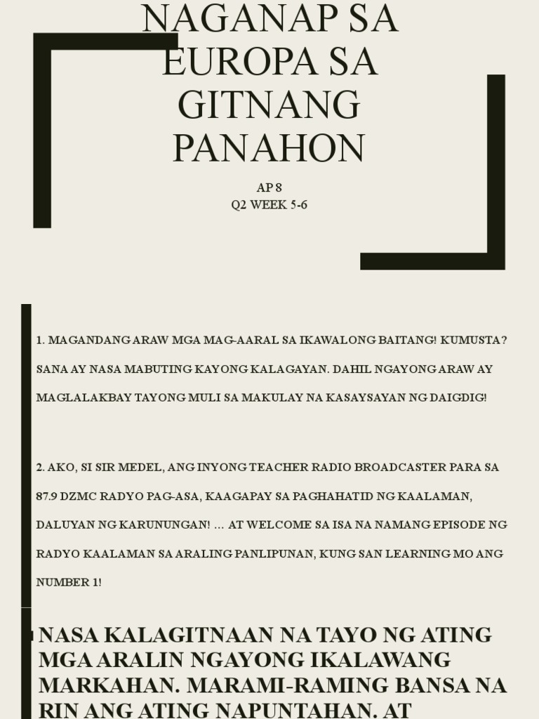 Ap 8 Q2 Week 5 | PDF