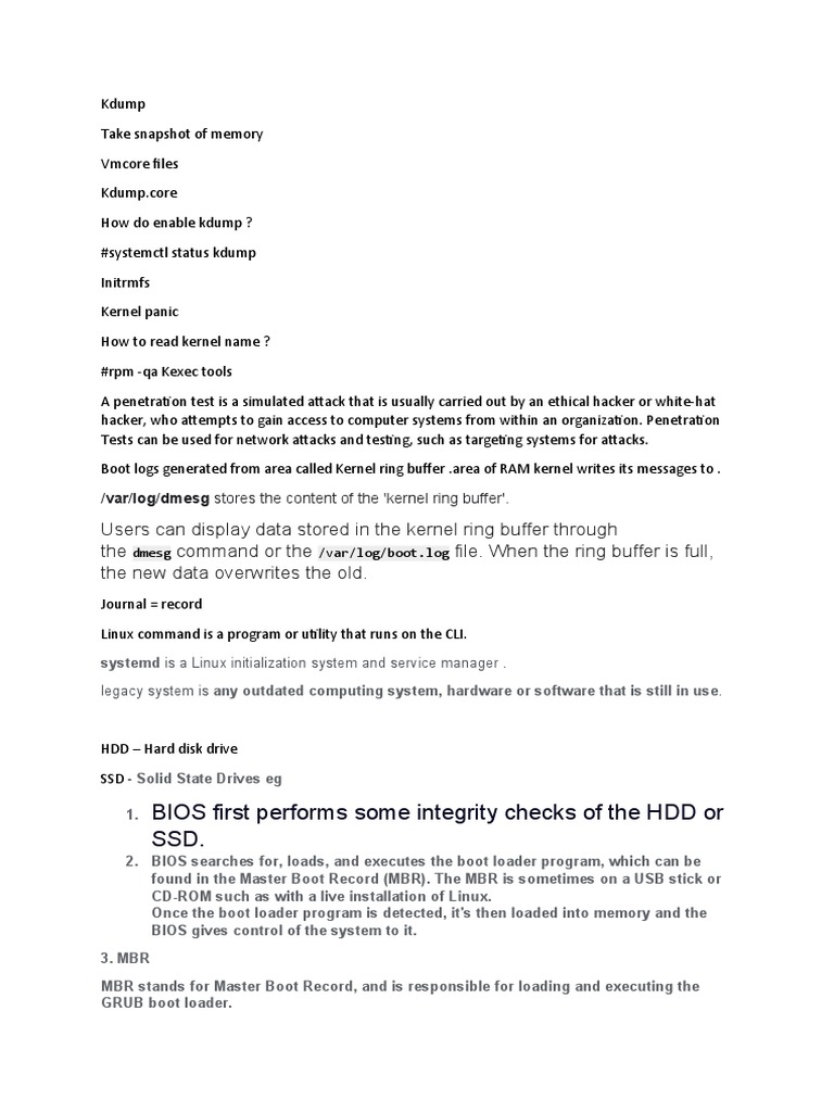 Kernel Mode Notes | PDF | Booting | Computer Engineering