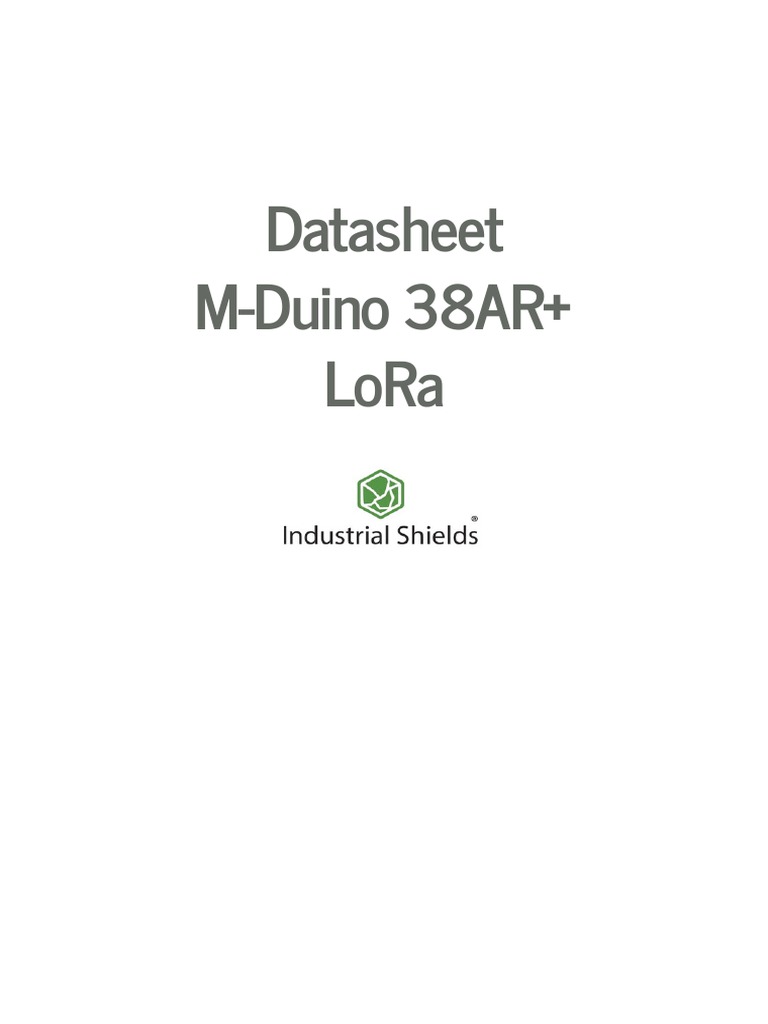 20230421_Datasheet M-Duino 38AR+ LoRa (1) | PDF | Power Supply | Programmable Logic Controller