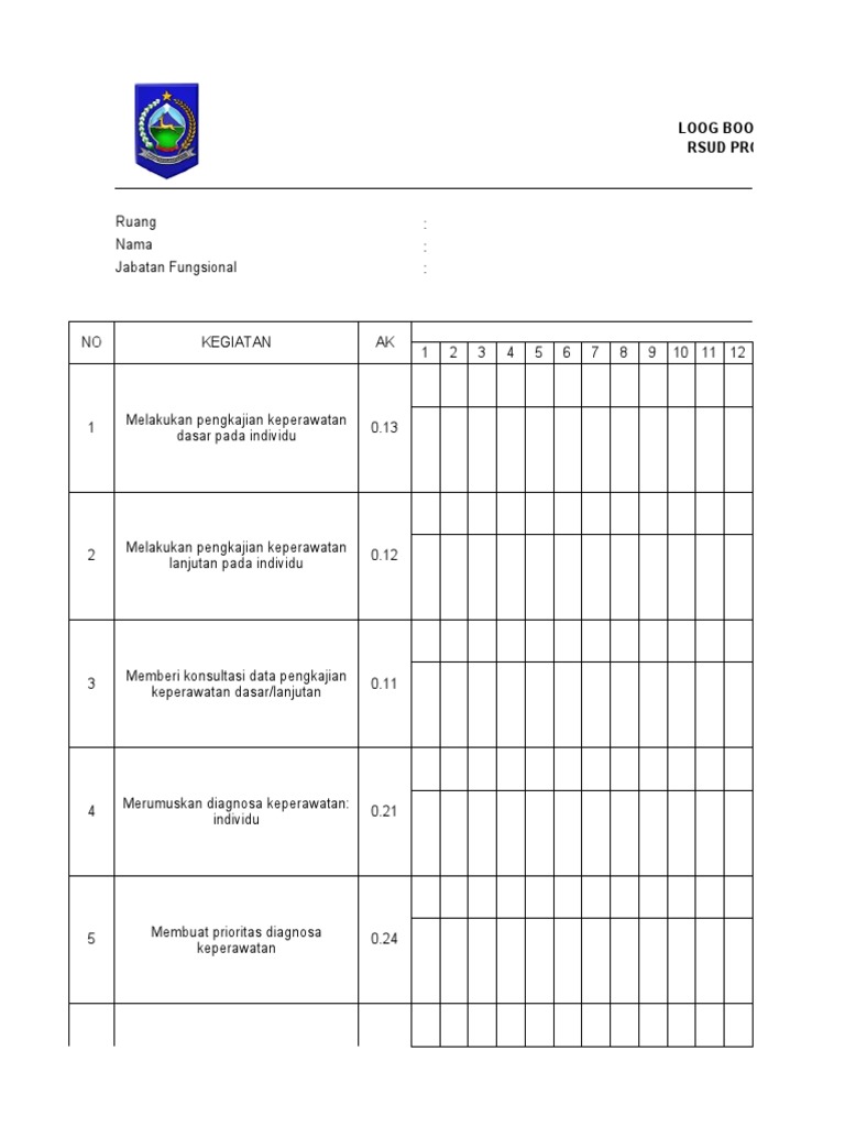 Log Book Perawat RSUD NTB | PDF