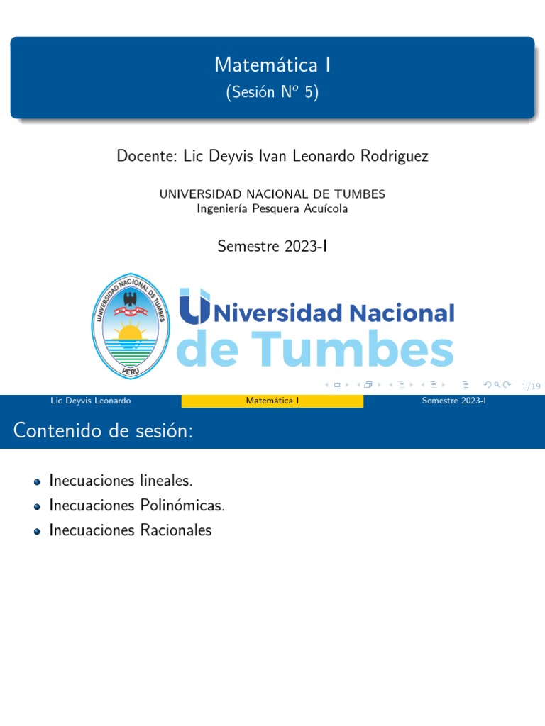 Matem Tica I Ing Pesquera Semana 3 1 | PDF | Desigualdad (Matemáticas ...
