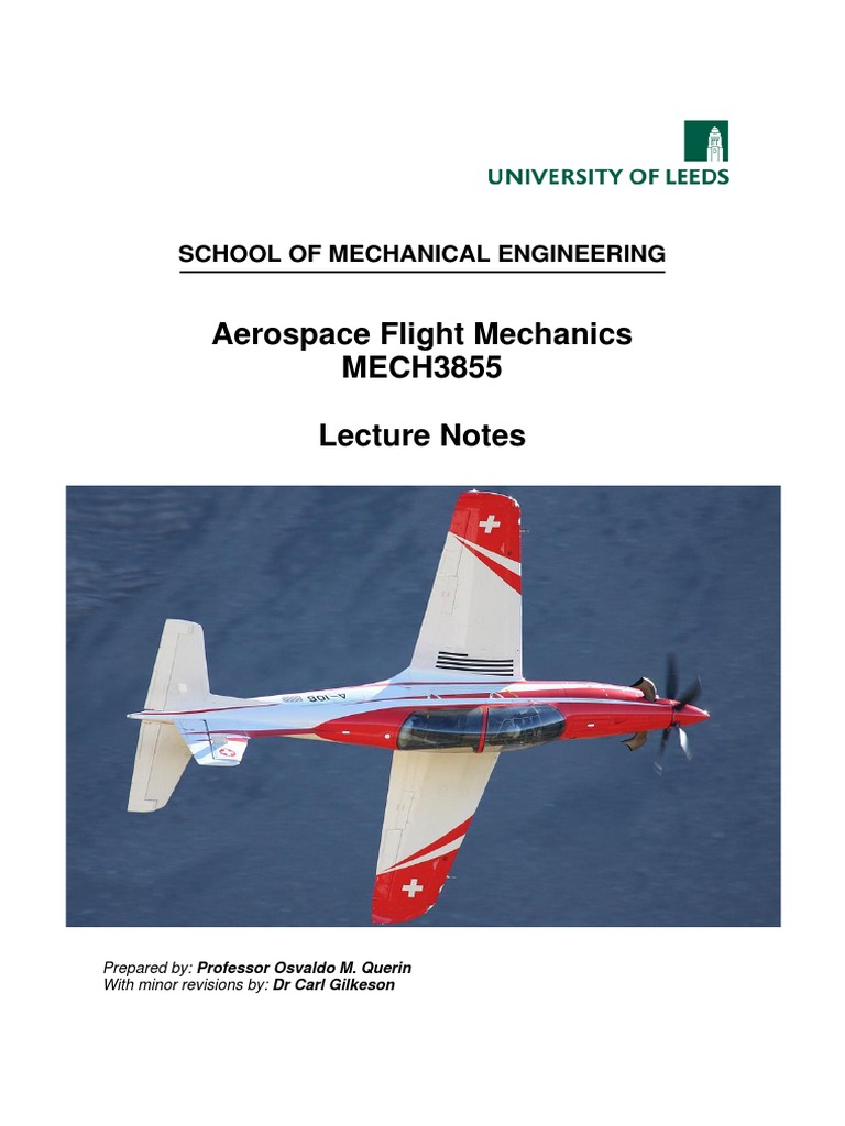MECH3855 Aerospace Flight Mechanics 2020 21(1) | PDF | Flight Dynamics ...
