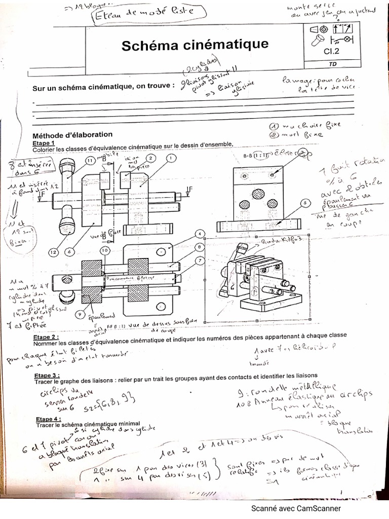 Schéma Cinématique TD Corrigé | PDF
