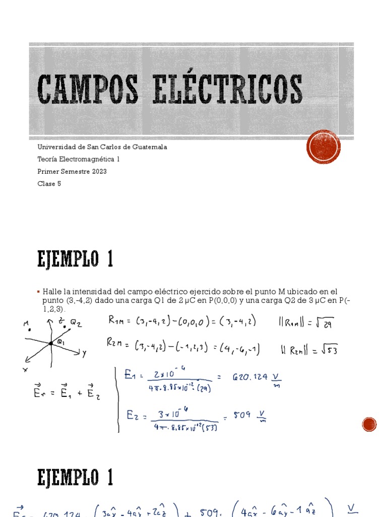 Clase 5 - Campos Eléctricos | PDF