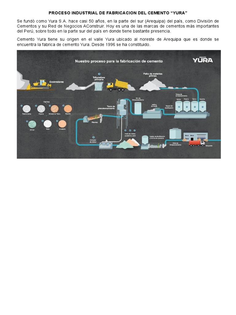 Proceso Industrial de Fabricacion Del Cemento | PDF