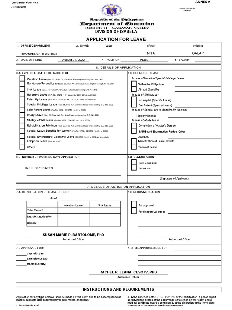 CS-FORM-LEAVE Deped | PDF | Parental Leave | Childbirth