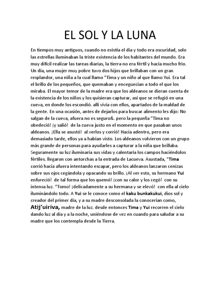 El Sol y La Luna | PDF