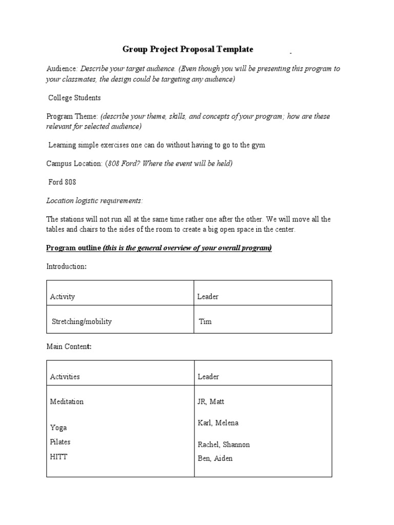Group Project Final Proposal | PDF | Career & Growth