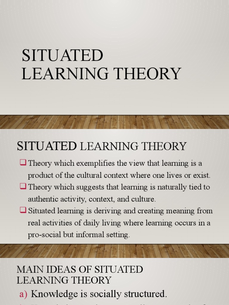 Situated Learning Theory-Jimwell L. Villacote | PDF Situated Learning Theory-Jimwell L. Villacote | PDF