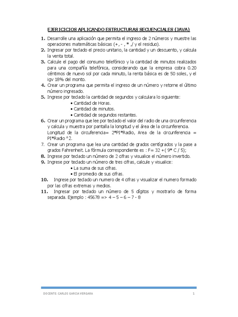 Lab-Estructuras Secuenciales-Java | PDF