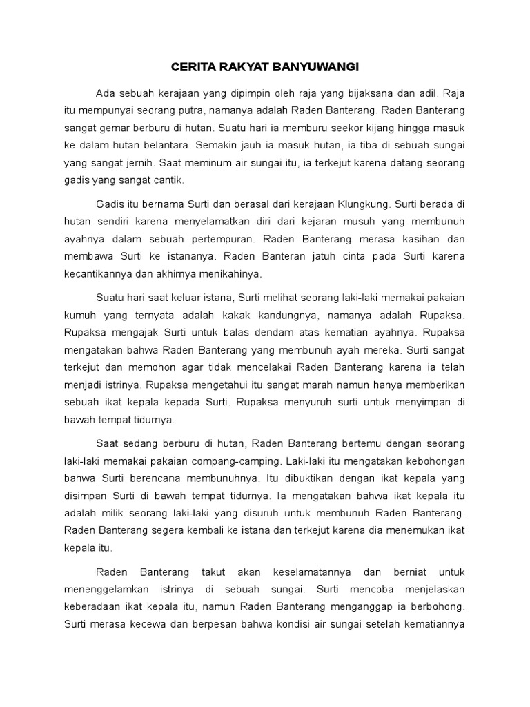 Tragisnya Cinta Raden Banterang dan Surti | PDF | Agama & Spiritualitas