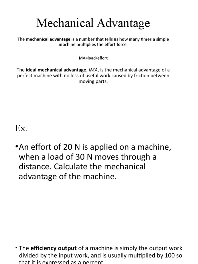 Mec Hanical Advantage | PDF