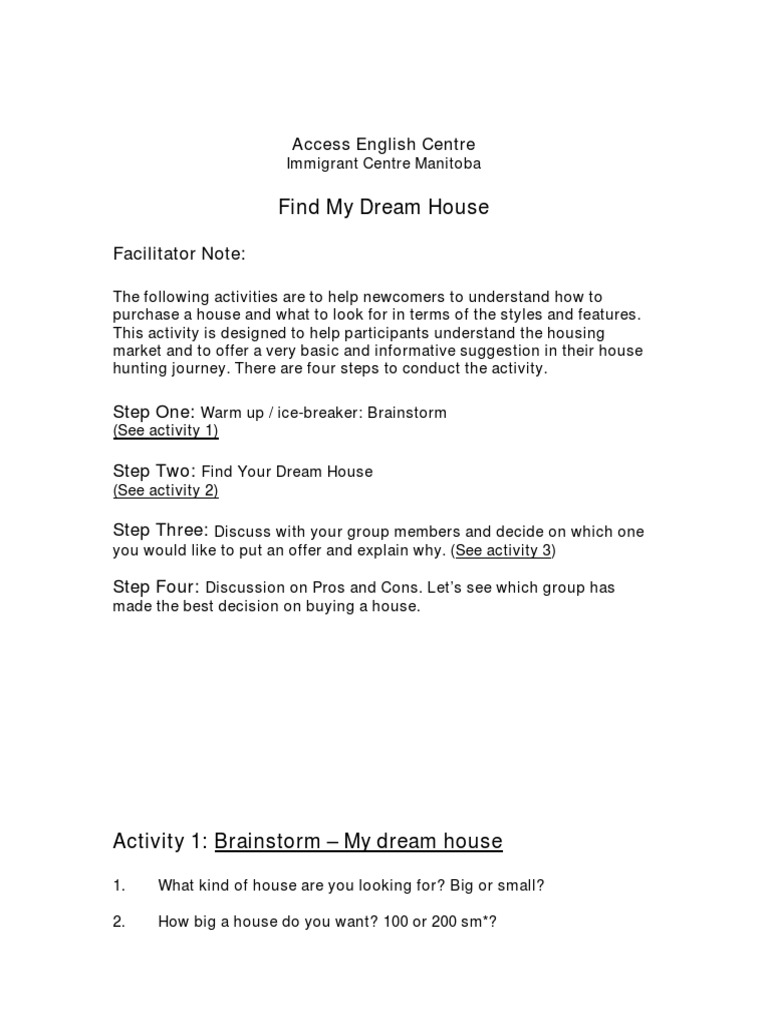 Find My Dream House | PDF