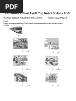 Top Notch 1 Unit 3 Assessment | PDF