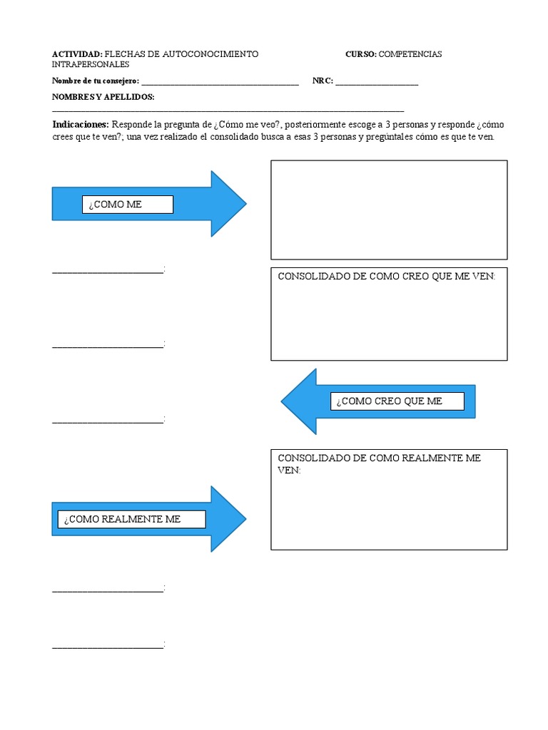 S01 - Actividad - Las Flechas Del Autoconocimiento | PDF