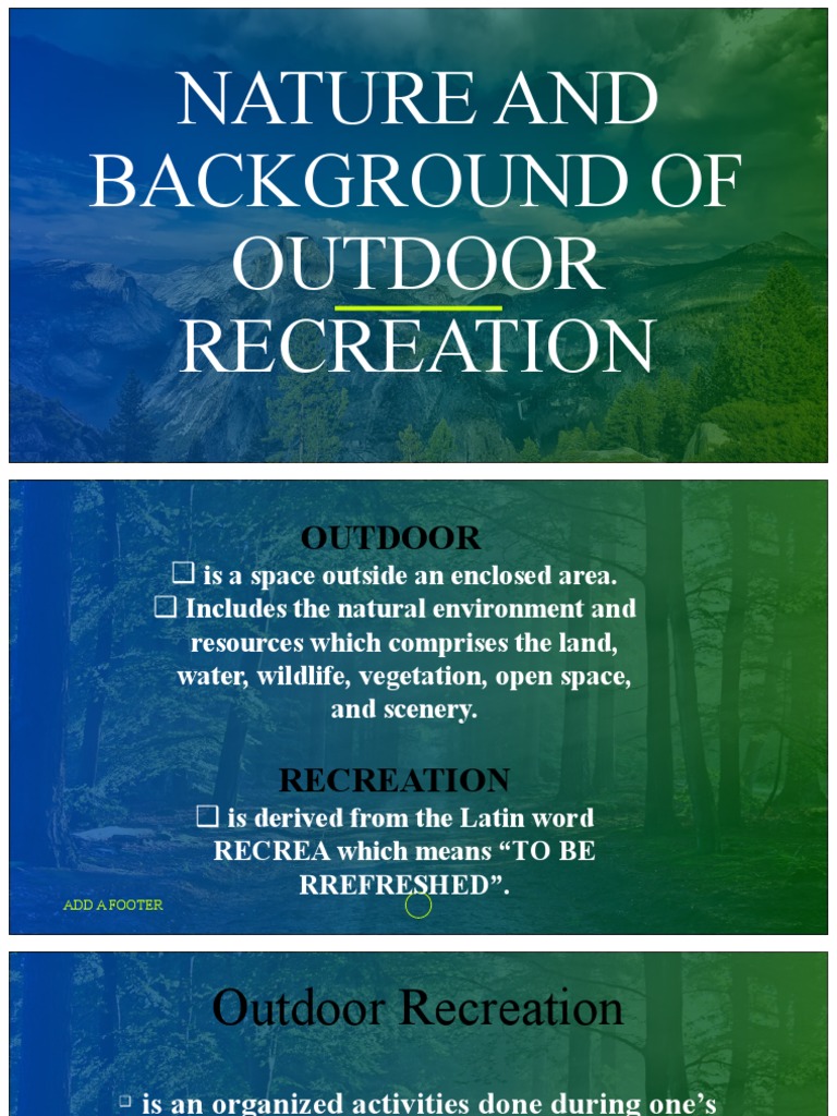 Outdoor Recreation: Nature and Safety | PDF