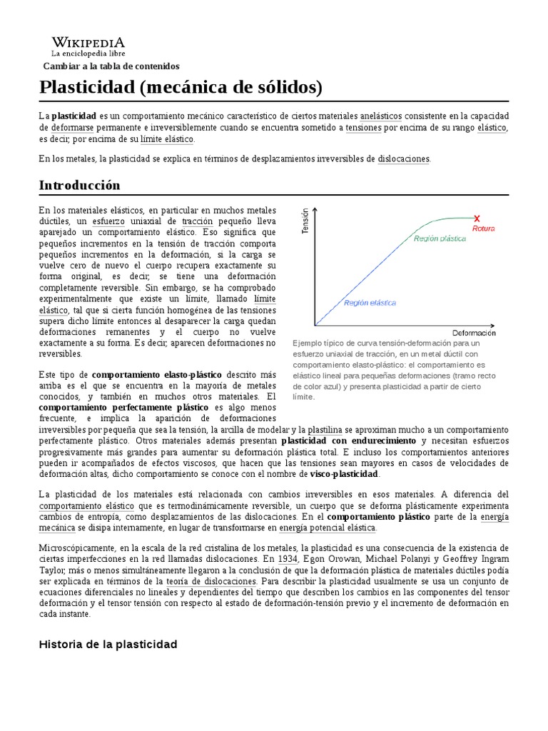 Plasticidad (Mecánica de Sólidos) | PDF | Plasticidad (Física ...