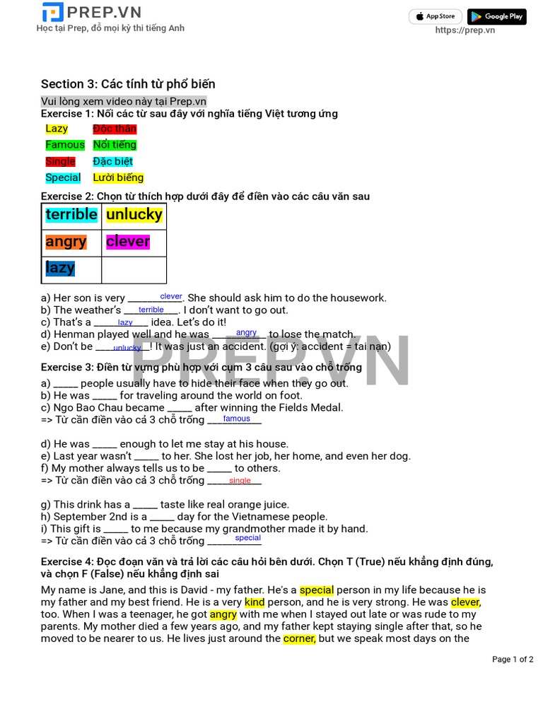 Prep - VN | PDF | Vietnamese People | Southeast Asia