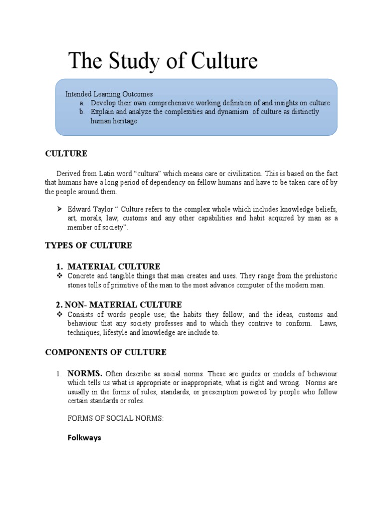 The Study of Culture | PDF | Society | Rituals