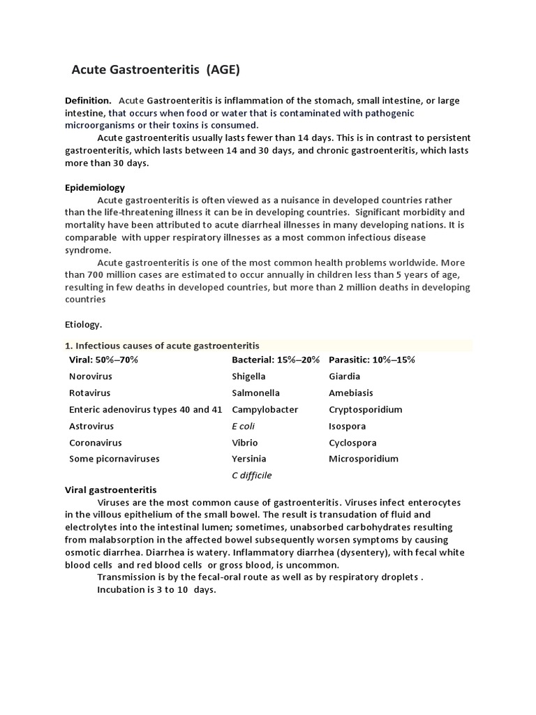 Acute Gastroenteritis Is | PDF