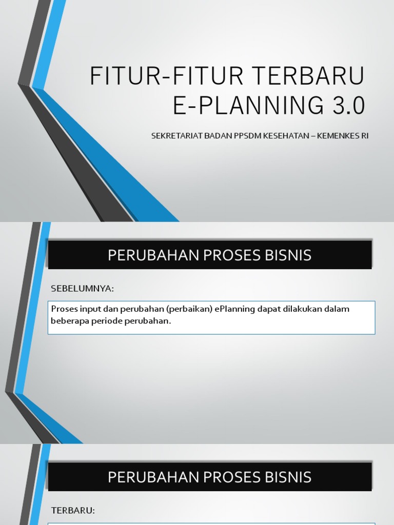 Fitur-Fitur Terbaru Eplanning | PDF