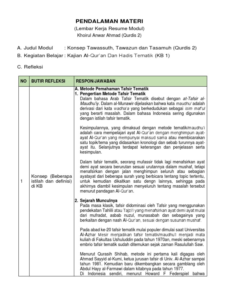 KB-1-LK - Resume Pendalaman Materi PPG 2022 | PDF