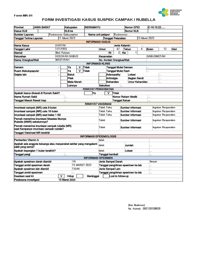 Investigasi Kasus Campak Indramayu | PDF