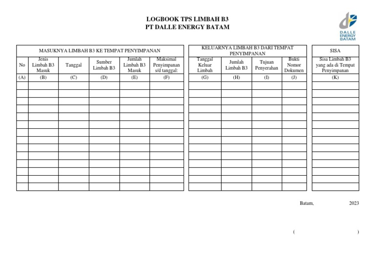 Template Logbook | PDF