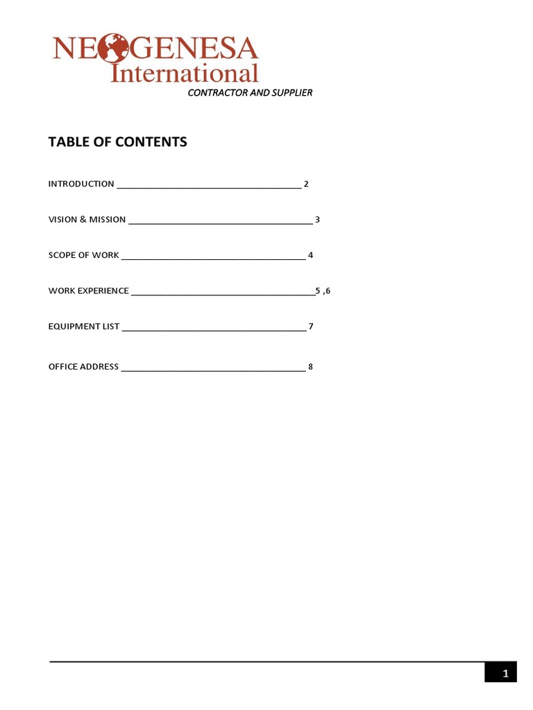 Company Profile NGI | PDF | Quality Management | Business