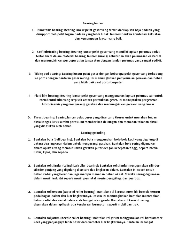 Bearing Febryan Eka Yudha | PDF