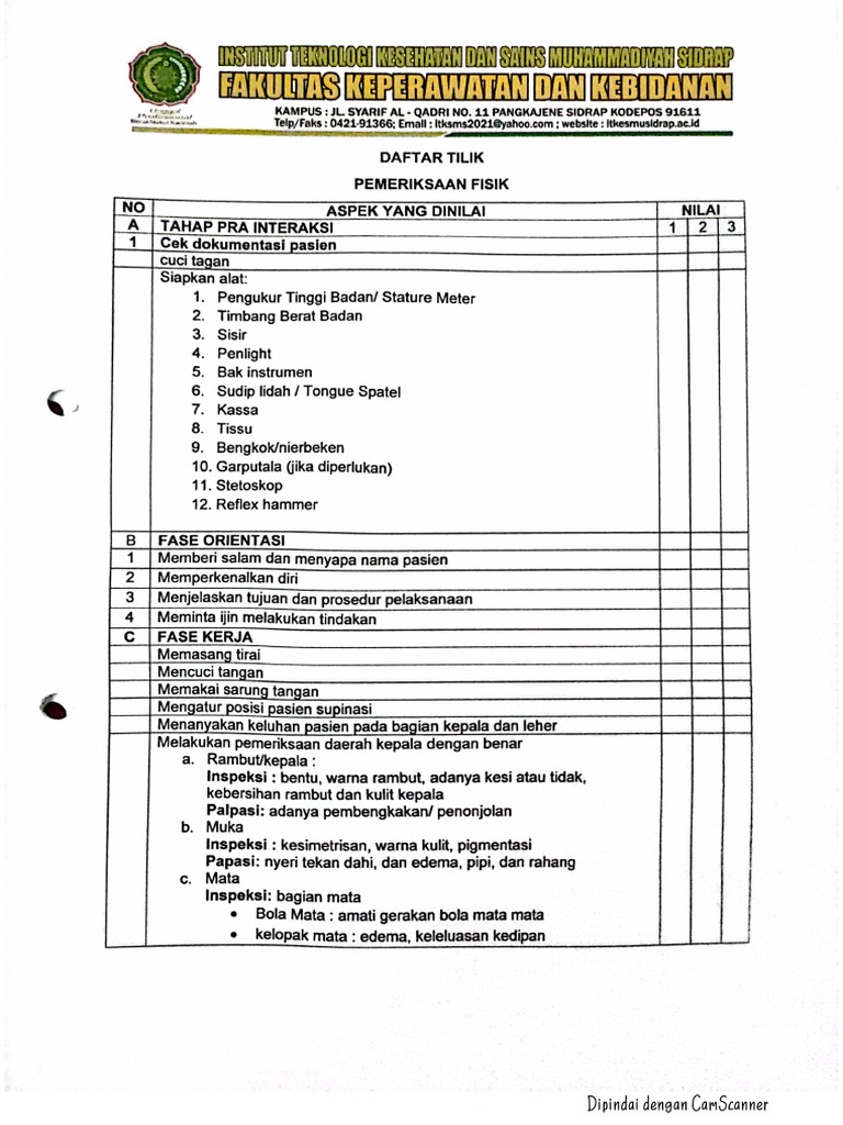 Daftar Tilik BST KDPK | PDF