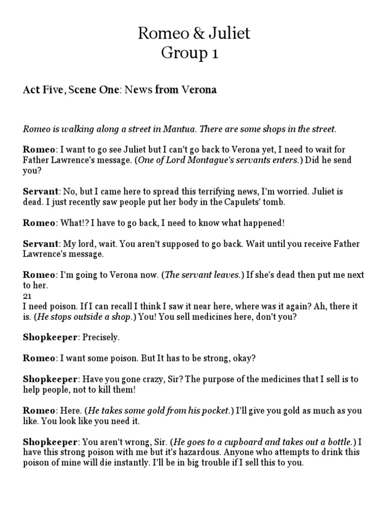 Romeo & Juliet | PDF | Characters In Romeo And Juliet | Romeo And Juliet