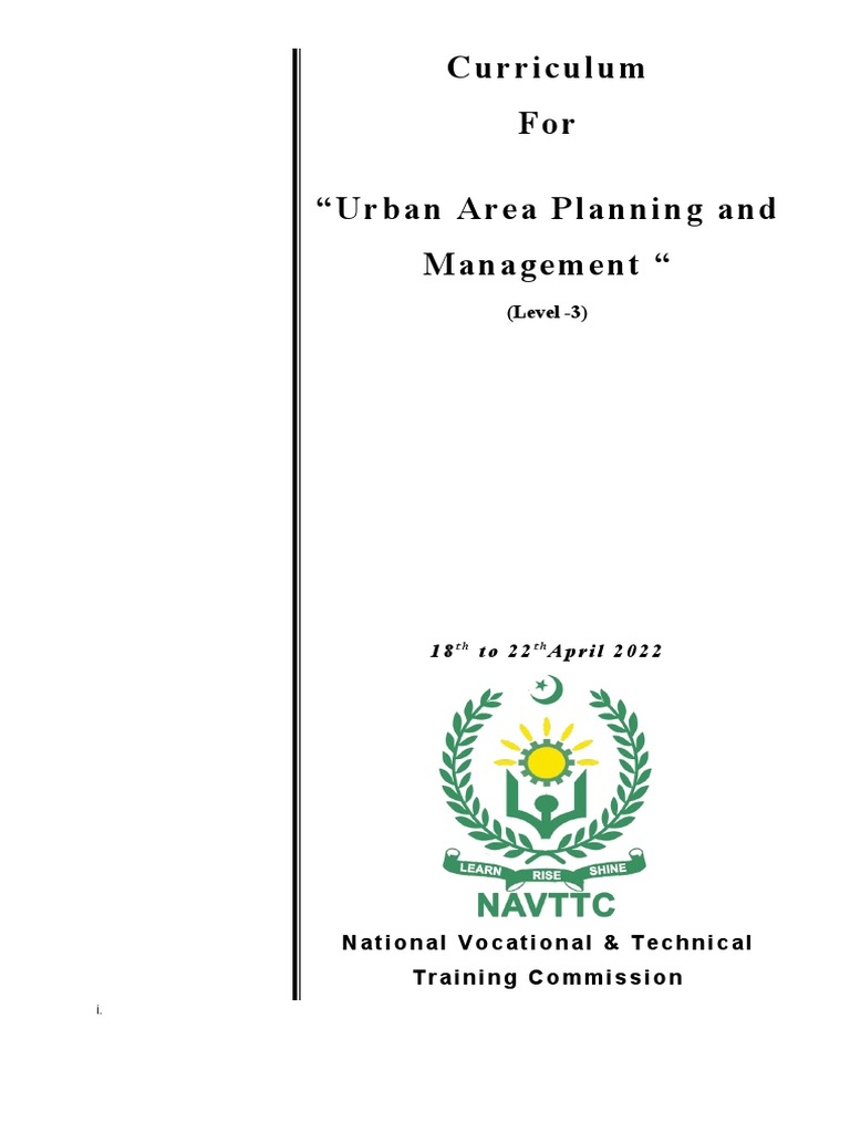 Urban Area Planning Training Curriculum | PDF | Plumbing | Pipe (Fluid ...