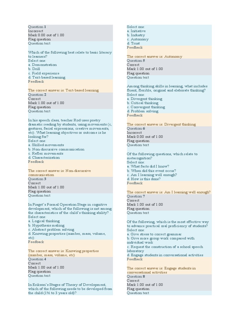 Preboard - LET - Profed 1 | PDF