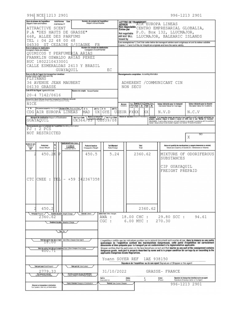 DOCUMENTO DE TRANSPORTE | PDF