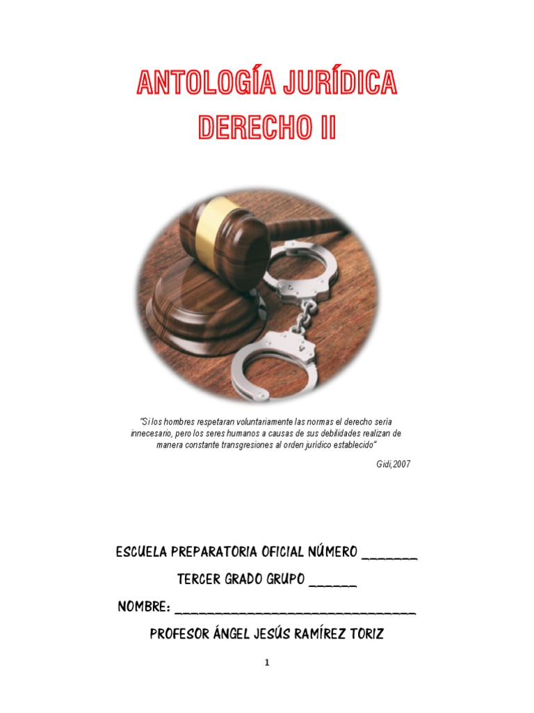 Antología Derecho II | PDF