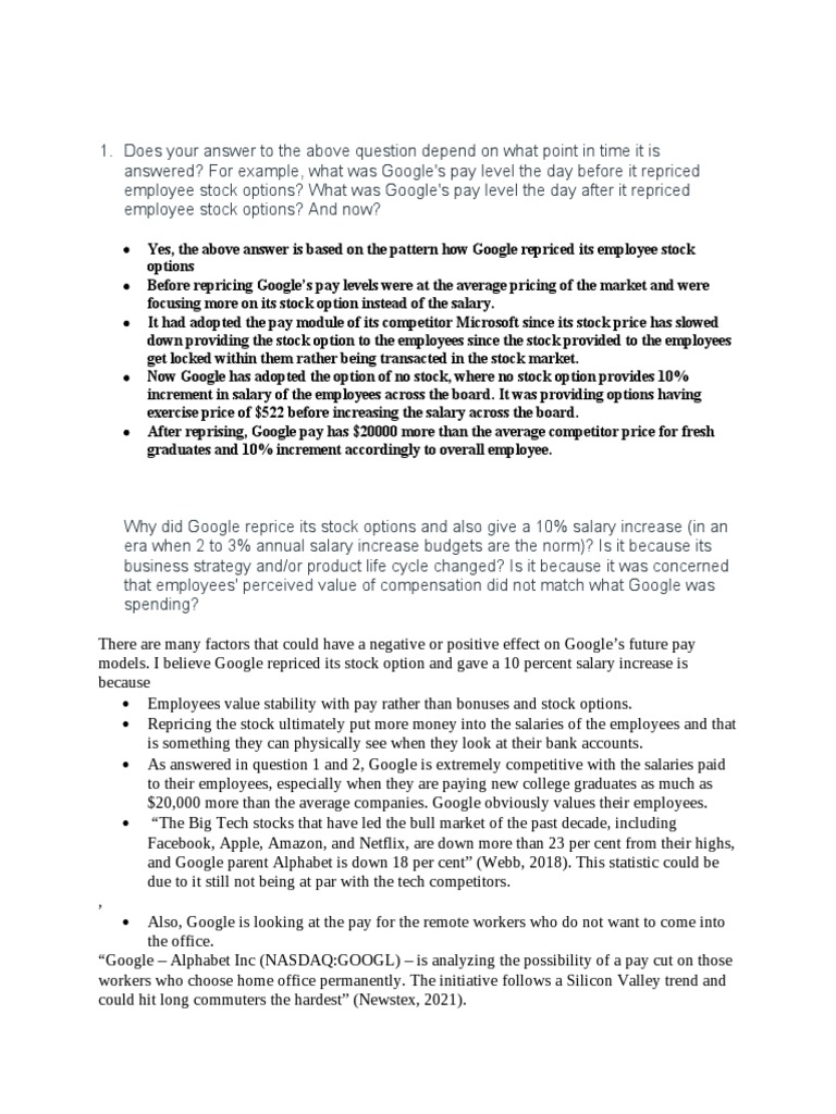 Does Your Answer To The Above Question Depend On What Point in Time It ...