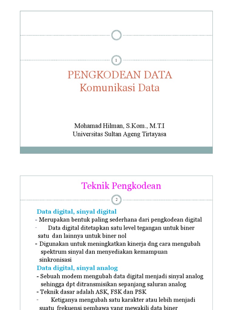 Pengkodean Data | PDF | Komputer